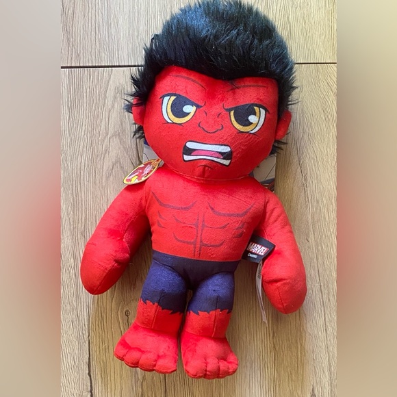 Mattel | Toys | Marvel Plush Talkers Red Hulk Soft Toy 175 Collectible ...
